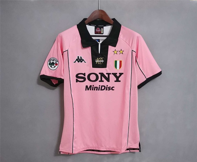 AAA Quality Juventus 97/98 Away Pink Soccer Jersey : Wholesale Soccer ...