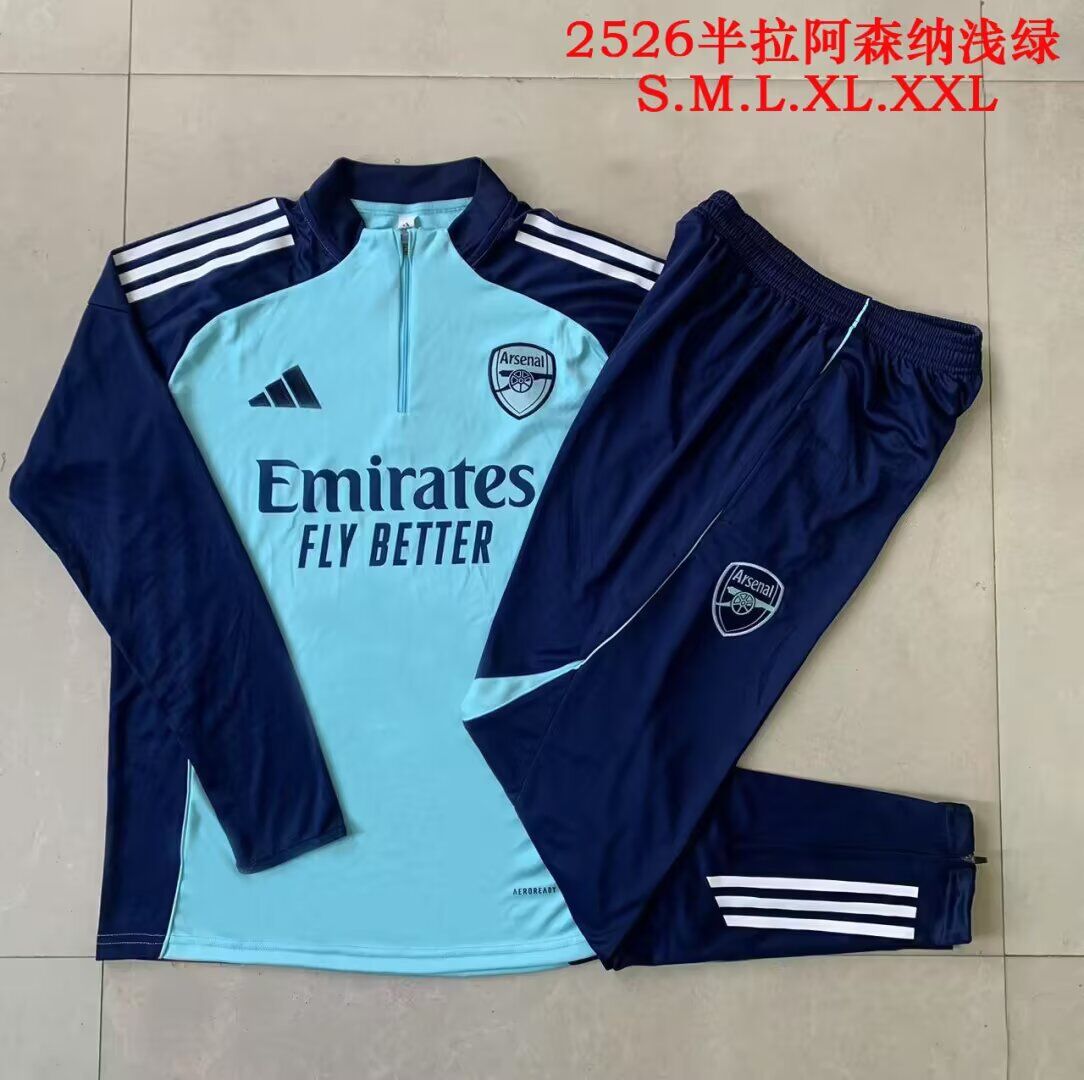 AAA Quality Arsenal 25/26 Tracksuit - Blue/Navy Blue : Wholesale Soccer ...